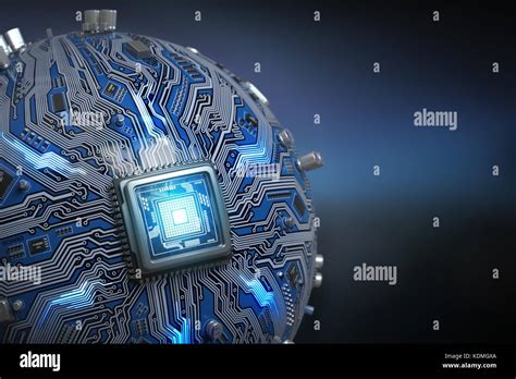 Circuit Board System Chip With Core Processor Spherical Computer