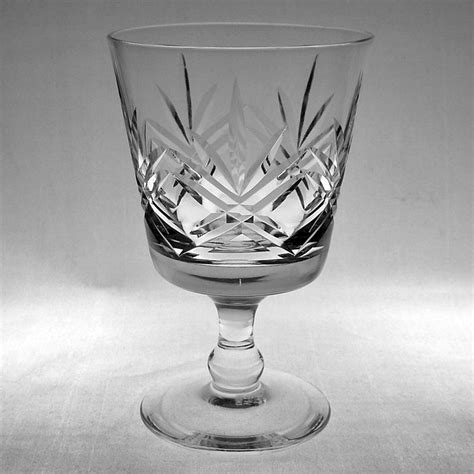 Thomas Webb Crystal London White Wine Glass Cut Pattern