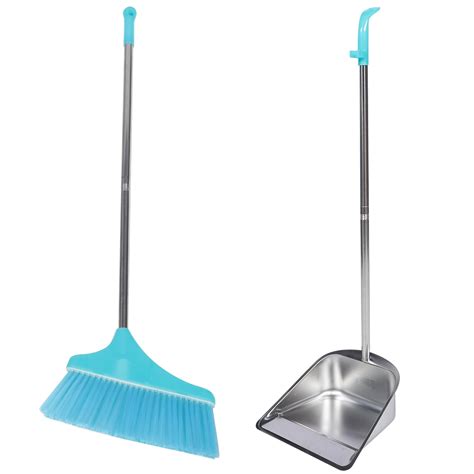 Stainless Steel Dustpan Vertical Broom Heavy Duty Scoop Shovel Trash