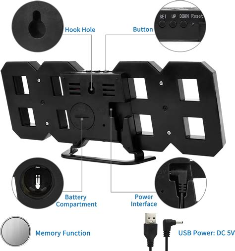 3d Led Digital Clock Tech Store Haven