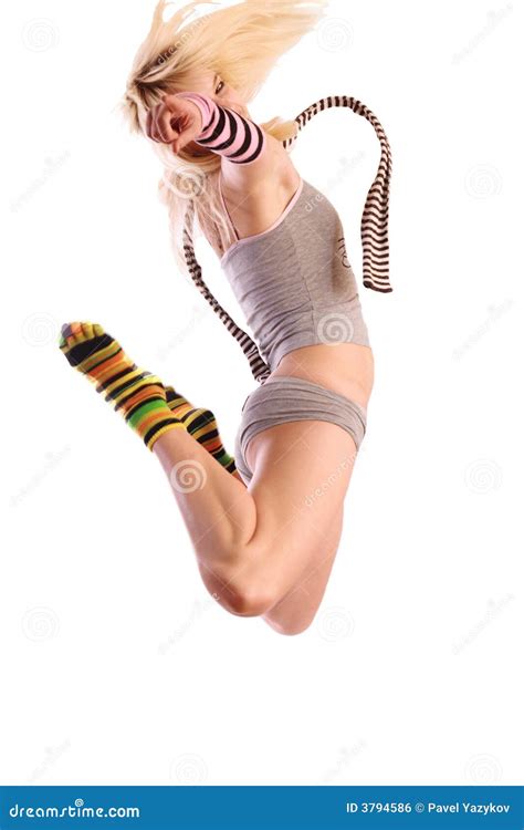 Girl In A Shorts And Low Cut Tank Top Royalty Free Stock Image Image