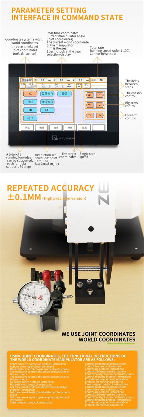 High Speed Automata Programmable Swing Arm Three Dof Manipulator