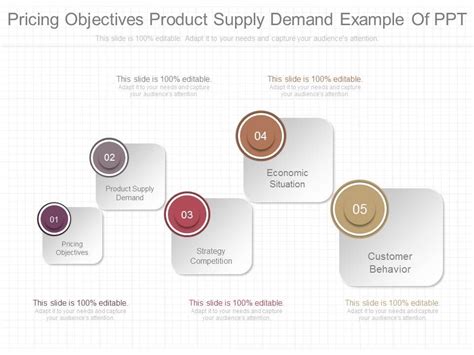 Pricing Objectives Product Supply Demand Example Of Ppt
