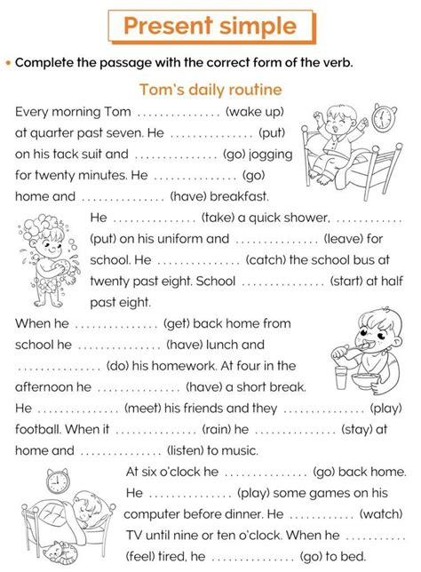 Present Simple Writing Lessons Esl Lesson Plans Daily Routine Worksheet