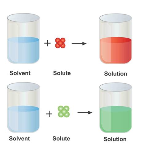Solutions Solubility Homogeneous Mixture Solute Solvent And Solution