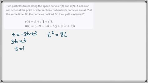 Solvedtwo Particles Travel Along The Space Curves Rt And Ut A