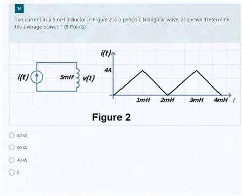 Solved The Current In A Mh Inductor In Figure Is A Chegg