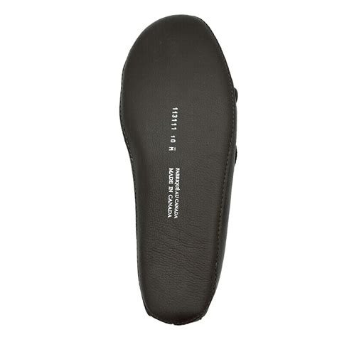 Mens Soft Sole Dark Brown Double Deerskin Leather Moccasin Slippers