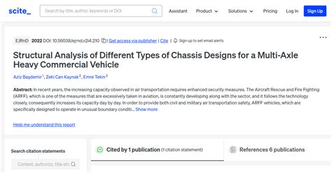 Citation Report Structural Analysis Of Different Types Of Chassis