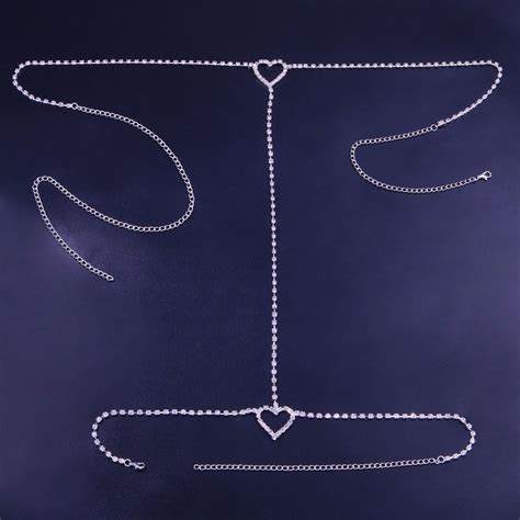 Heart Rhinestone Leg Wrap Leg Chains The Lumi Shop