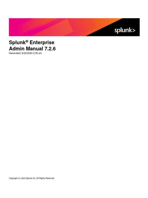 Splunk 7 2 6 Admin Pdf Proxy Server Command Line Interface