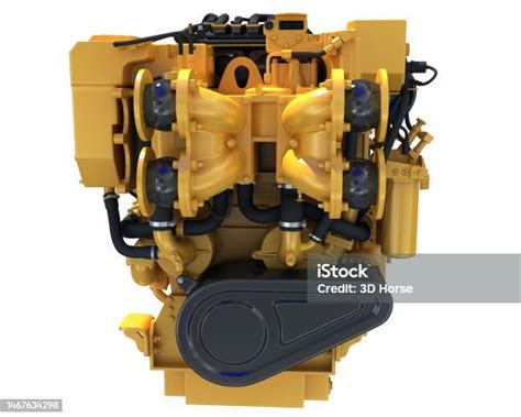 Marine Propulsion Engine For Ships Yachts And Boats 3d Rendering 照片檔及更多