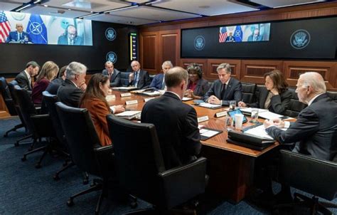 Photo From A Meeting In Bidens Situation Room Last Night Regarding