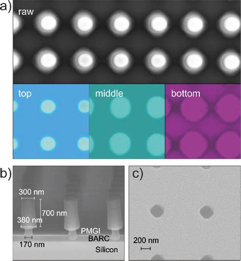 A Plan View Sem Image Of A Dots Array Sample Prepared With Double Dtl
