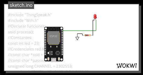 Led Thingspeak Wokwi Esp32 Stm32 Arduino Simulator
