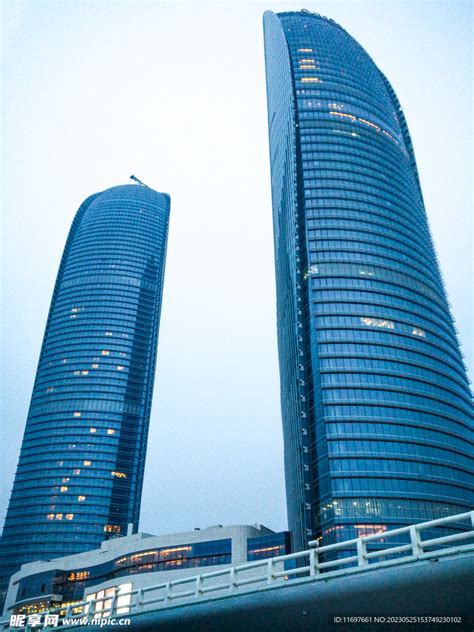 厦门双子塔摄影图 建筑摄影 建筑园林 摄影图库 昵图网