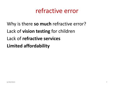 Updates On Refractive Error Pptx