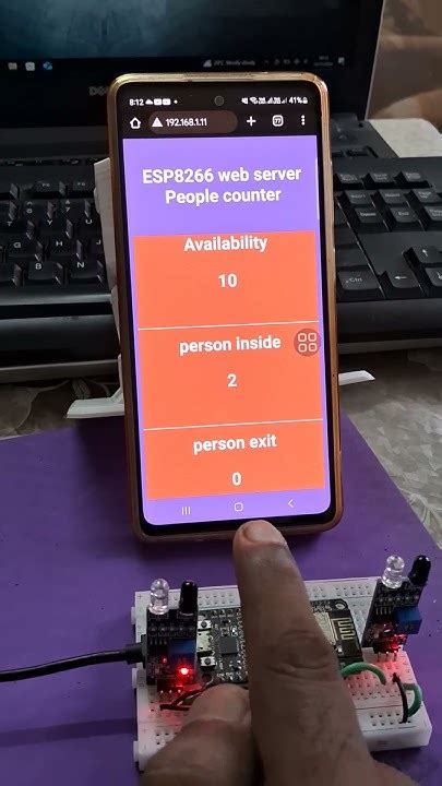 people counter using esp8266 webserver nodemcu esp8266 youtube