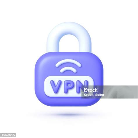 Icône Vpn Isolée Dans Un Style 3d Sur Fond Blanc Icône Avec Icône Vpn