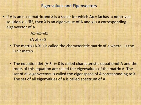 Maths Eigenvalues And Eigenvectors Pptx