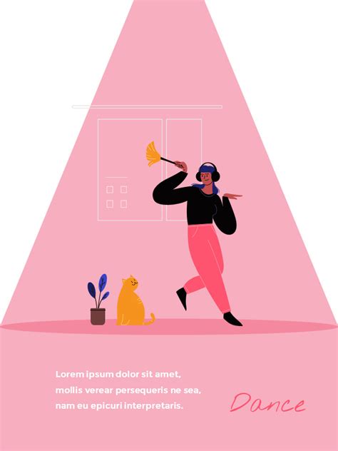 스테이 홈 플랫 일러스트레이션 디자인 팩 프레젠테이션 템플릿 디자인