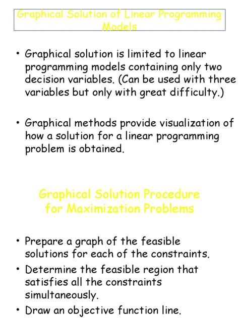 graphical solution of linear programming models pdf mathematical