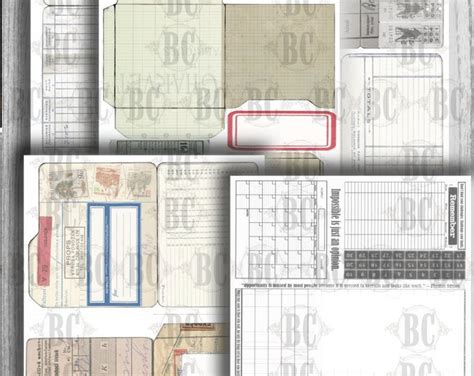 6 Small A2 Size Handmade File Folders Ephemera Folders Small File Folders Junk Journaling