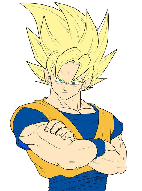 Goku Ssj2 Coloured By Vegetaxprincex On Deviantart