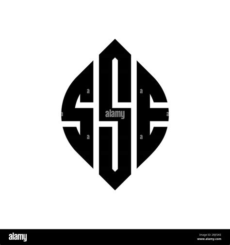 Sse Circle Letter Logo Design With Circle And Ellipse Shape Sse