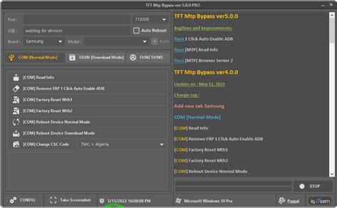 نرم افزار Tft Mtp Bypass حذف Frp تعمیرات موبایل ارور موبایل