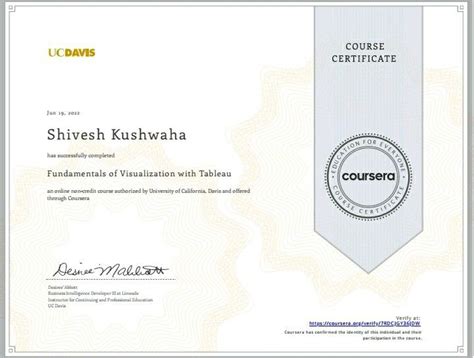 Shivesh Kushwaha On Linkedin Coursera Tableau Visualization Universityofcalifornia