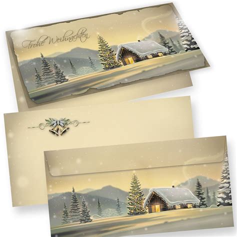 Weihnachtskarten mit Umschlägen 8 Motive je 2 Karten Frohe