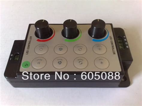 DC V Knob Dimmable Led Rgb Controller With Rf Remote Control Adjust Light And Color Using
