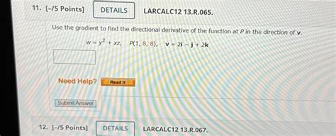 solved use the gradient to find the directional derivative