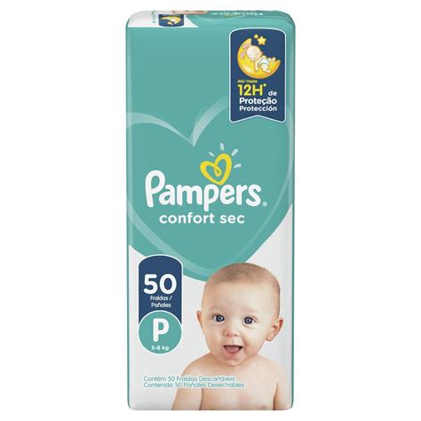 Fralda Pampers Confort Sec P 50 Unidades Pão De Açúcar