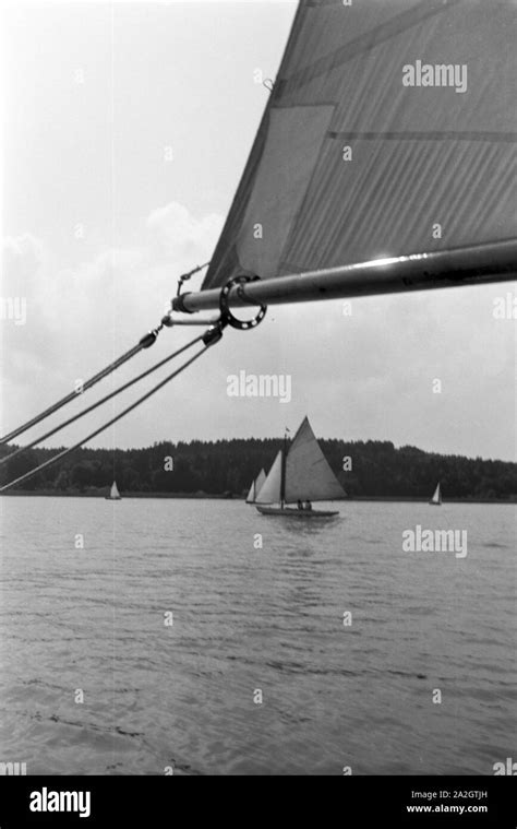 Unterricht Im Segeln Auf Dem Chiemsee Deutschland Er Jahre Sailing Lessons On The Chiemsee