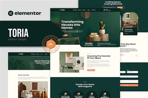 Toria Interior Design Elementor Template Kit Rometheme