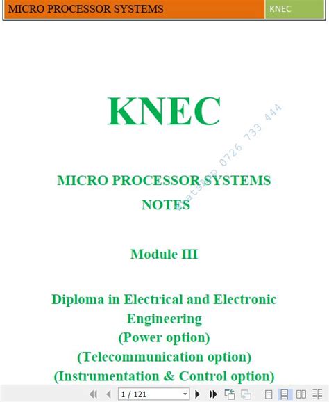 micro processor systems knec pdf notes pdf notes
