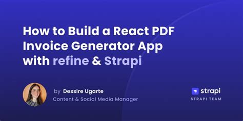 build a react pdf invoice generator app with refine and strapi r devto