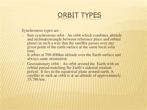 Design Of Geosynchronous And Sun Synchronous Orbit Design Of Geosynchronous And Sun Synchronous Orbit