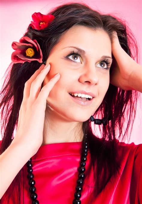 Portrait Of A Beautiful Sexual Woman Stock Photo Image Of Hair Clothes