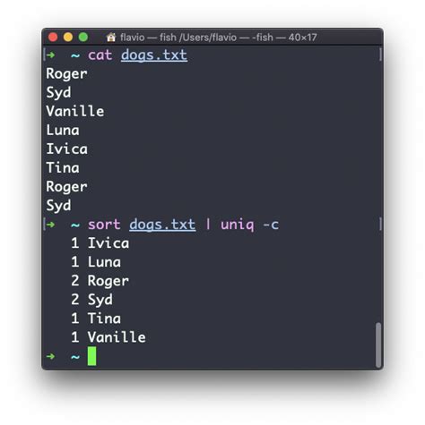 Linux Commands Uniq
