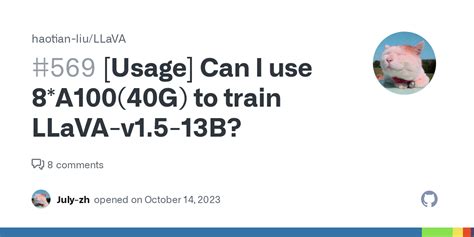 Usage Can I Use A G To Train Llava V B Issue Haotian Liu Llava Github