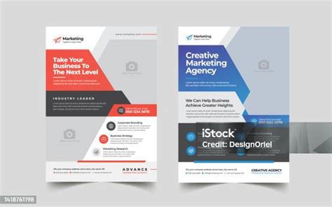 플라이어 브로셔 커버 디자인 레이아웃 배경 A4 크기의 기업 비즈니스 포스터 팜플렛 블루 레드 그린 색상 구성표 템플릿 0명에 대한 스톡 벡터 아트 및 기타 이미지 Istock