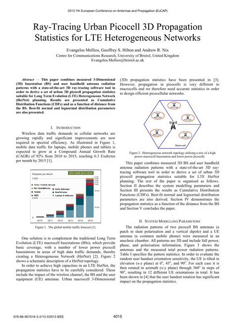 pdf ray tracing urban picocell 3d propagation statistics for