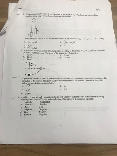 solved id a a system consists of two objects having