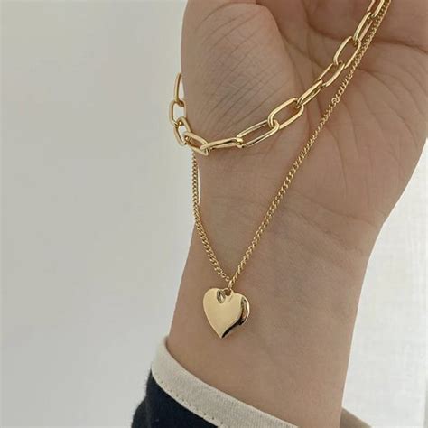 Double Layer Heart Chain Preeti