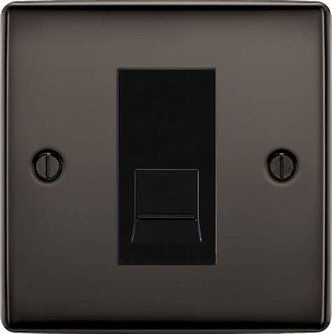 Bg Nexus Metal Black Nickel Master Telephone Socket Nbnbtm1b Rs