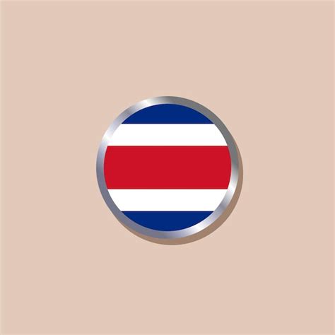 Illustration Der Flaggenvorlage Costa Ricas Premium Vektor