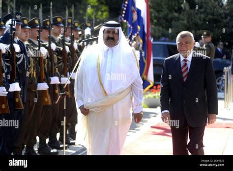 Emir Of Qatar Sheikh Hamad Bin Khalifa Al Thani With President Of